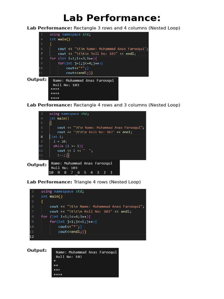 Lab Performance (6) | PDF