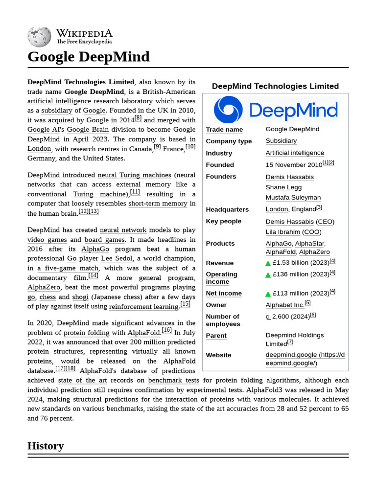 Google_DeepMind | PDF | Artificial Intelligence | Intelligence (AI) & Semantics