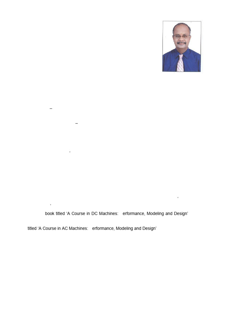 Dr. K.N. Srinivas: EEE Expert Profile | PDF | Electric Motor | Electric ...