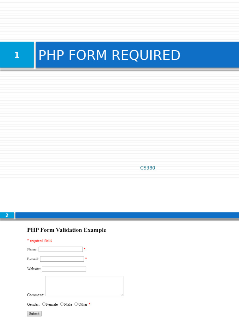 11 PHP Formvalidation | PDF