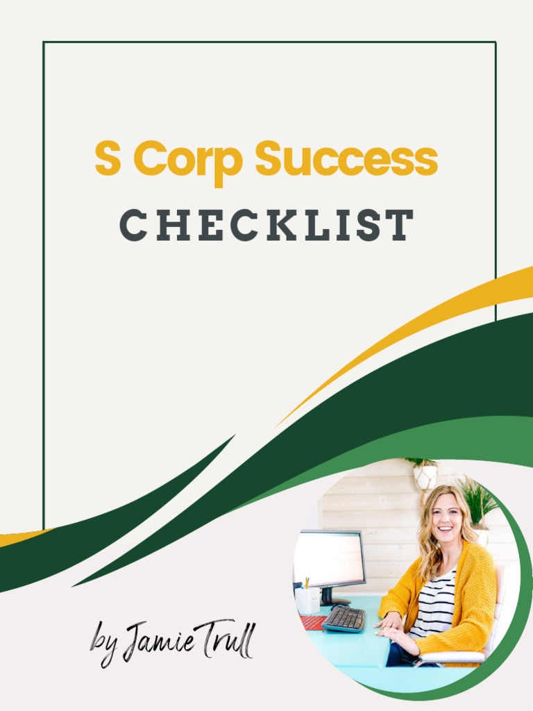 S Corp Success Checklist | PDF | Payroll Tax | Irs Tax Forms