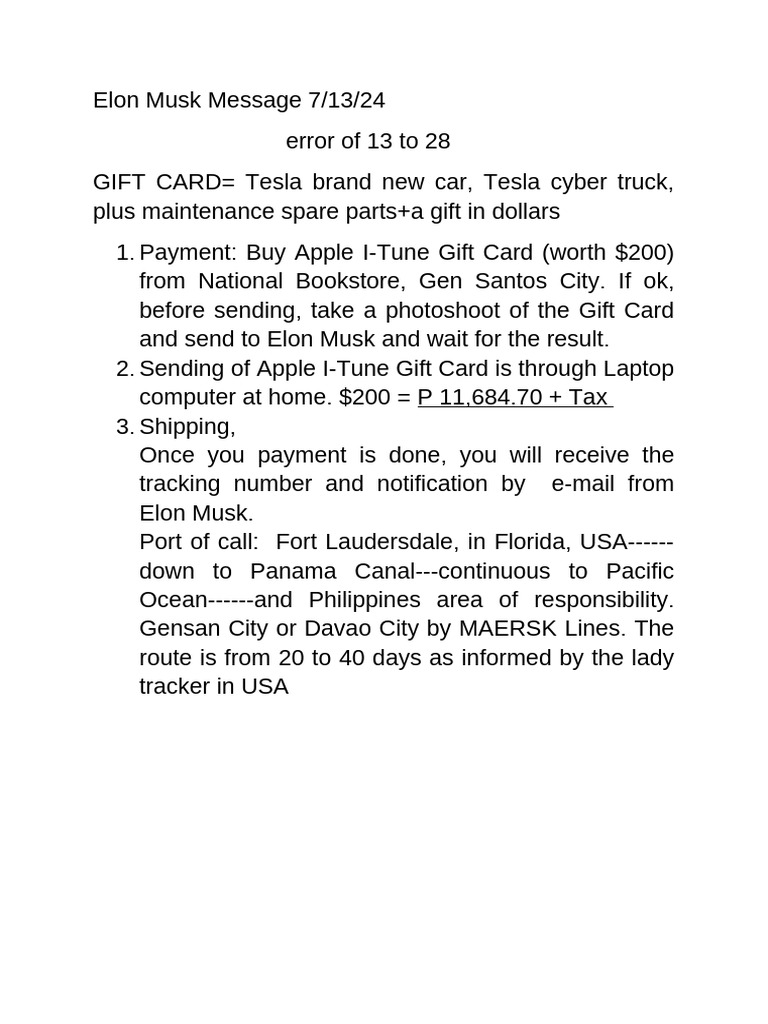 Elon Musk Message 7 | PDF