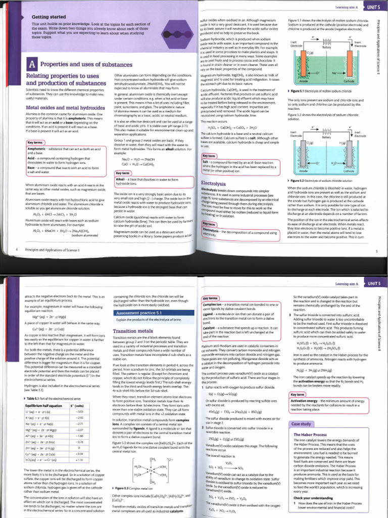 Unit 5 Chemistry Revision | PDF