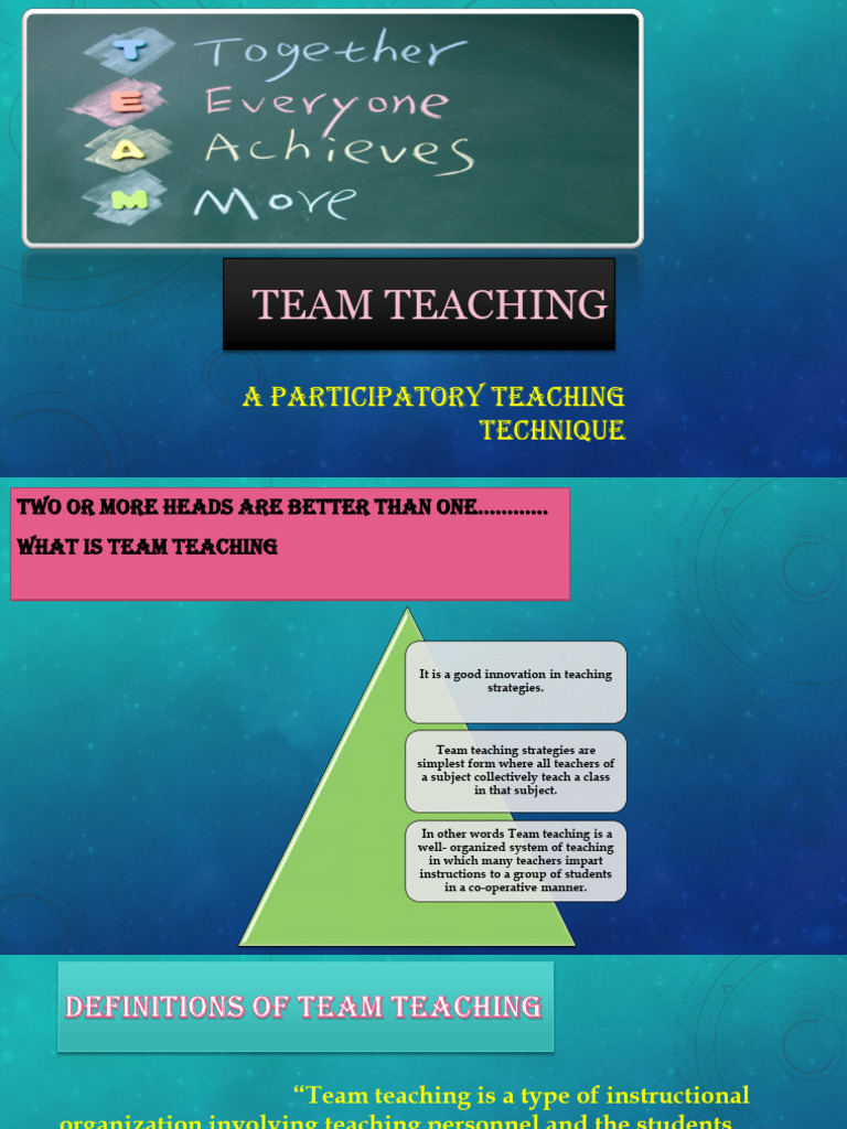 Team Teaching Ppt New | PDF | Learning | Teachers