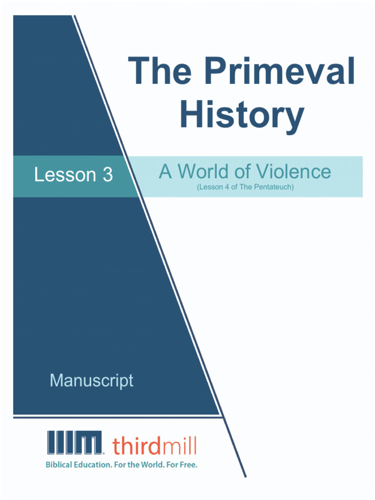 ThePrimevalHistory Lesson3 Manuscript English | PDF | Book Of Genesis ...