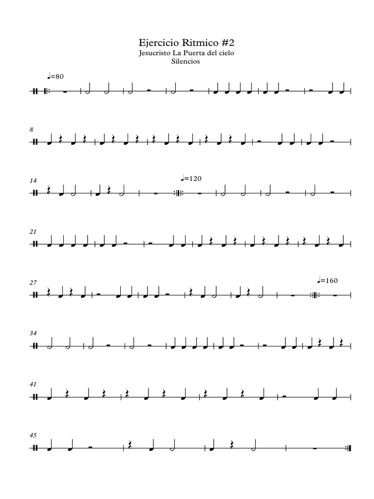 Ejercicio Ritmico #2 Iglesia Jesucristo La Puerta Del Cielo CV | PDF