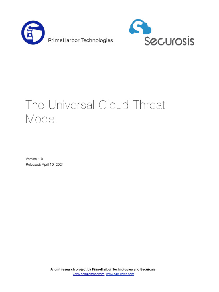 Cloud_Threat_Model_1.0 | PDF | Cloud Computing | Denial Of Service Attack