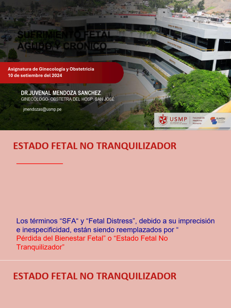 To23 Sufrimiento Fetal Agudo y Crónico DR Juvenal Mendoza | PDF ...