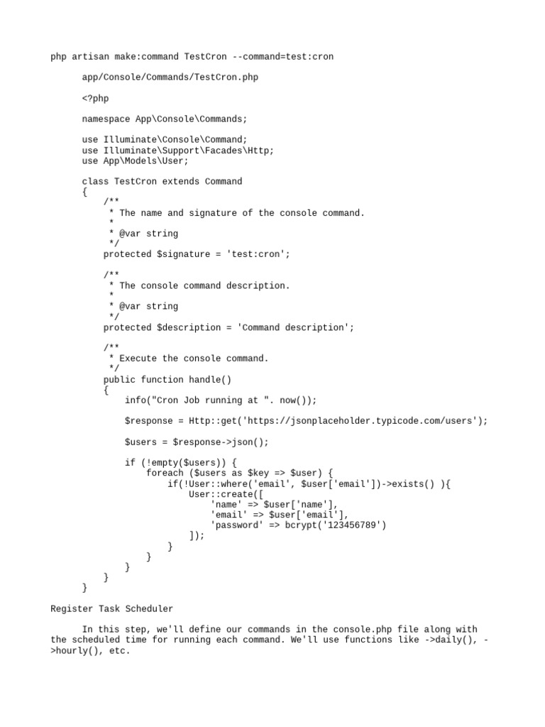 laravel-cronjobs | PDF | Software Engineering | Unix Software