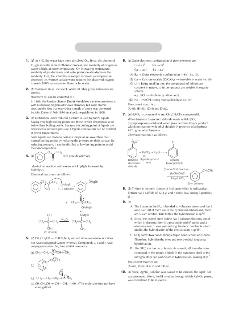 22 July Shift 2 - Chemistry | PDF | Solubility | Chemical Bond