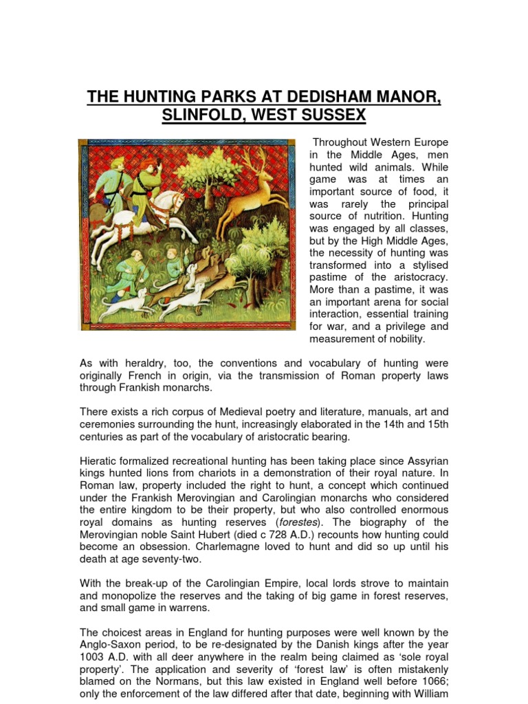 The Hunting Parks of Dedisham Manor | PDF | Agriculture