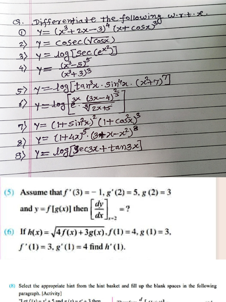 Assignment Differentiation | PDF