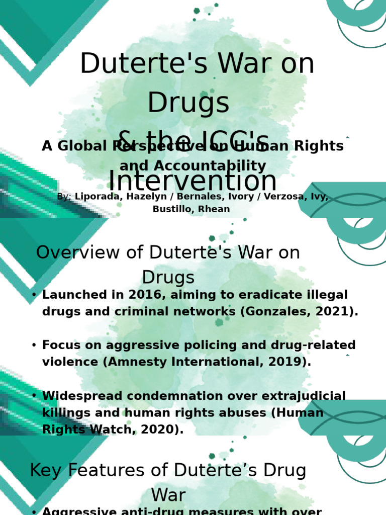 Dutertes War On Drugs And The Intervention Of The International