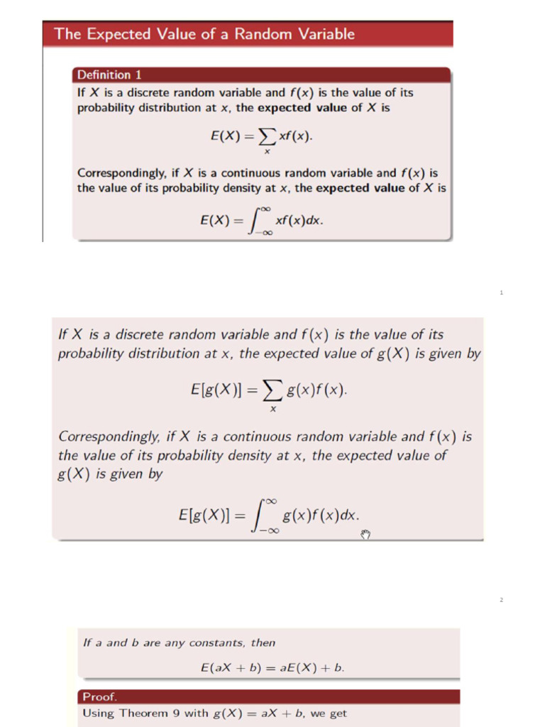 Expectation Lecture Pdf