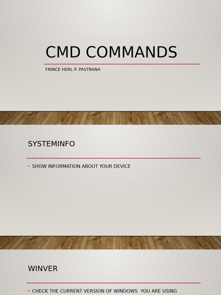 CMD Commands | PDF