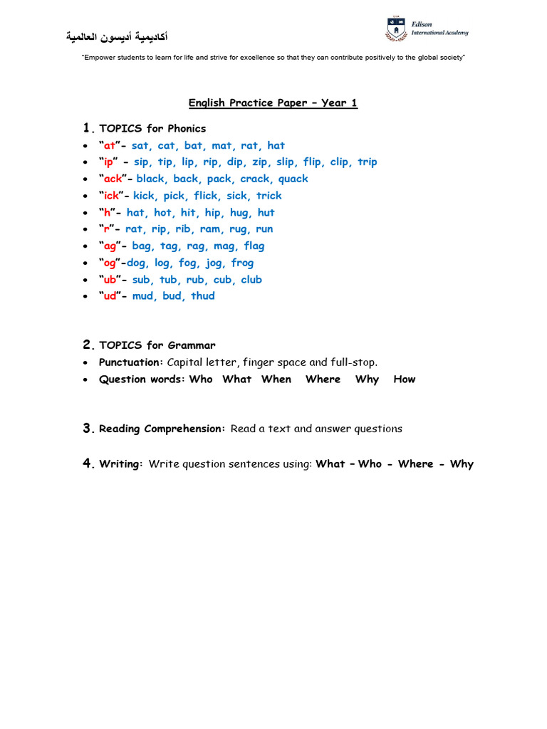 ENGLISH PRACTICE SHEETS EOT | PDF | Human Communication | Linguistics