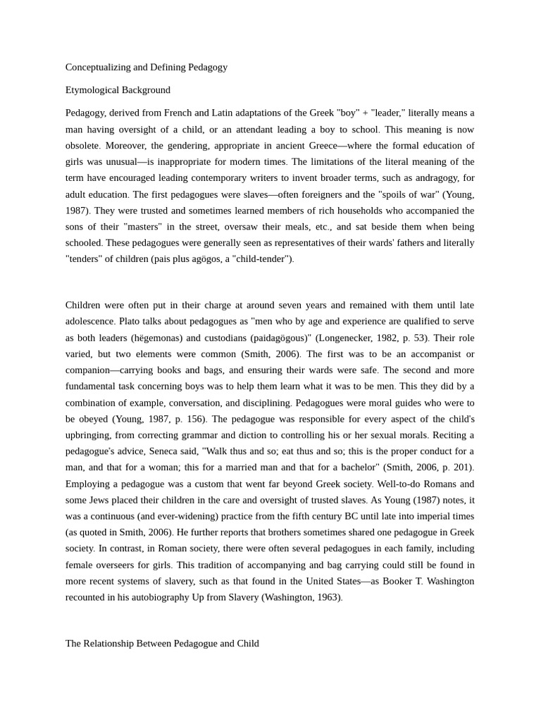 Conceptualizing and Defining Pedagogy | PDF | Pedagogy | Learning