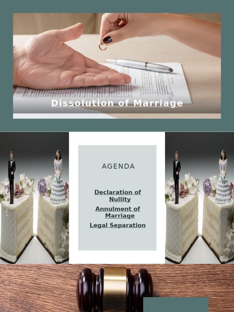 Dissolution of Marriage | PDF | Annulment | Marriage