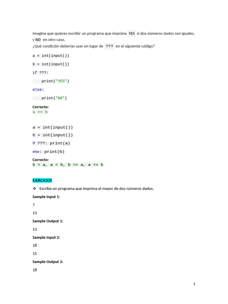 2.1 If. Elif, Else | PDF | Programación de computadoras | Ingeniería de software