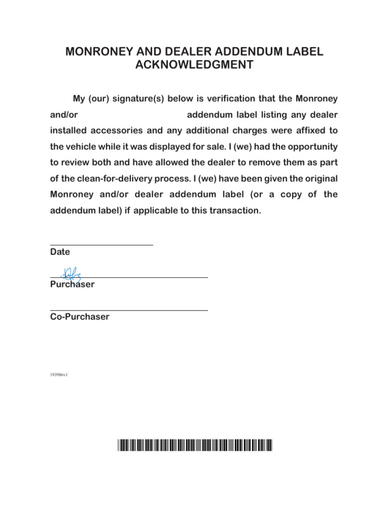 Mag Monroney Label (Norev) | PDF