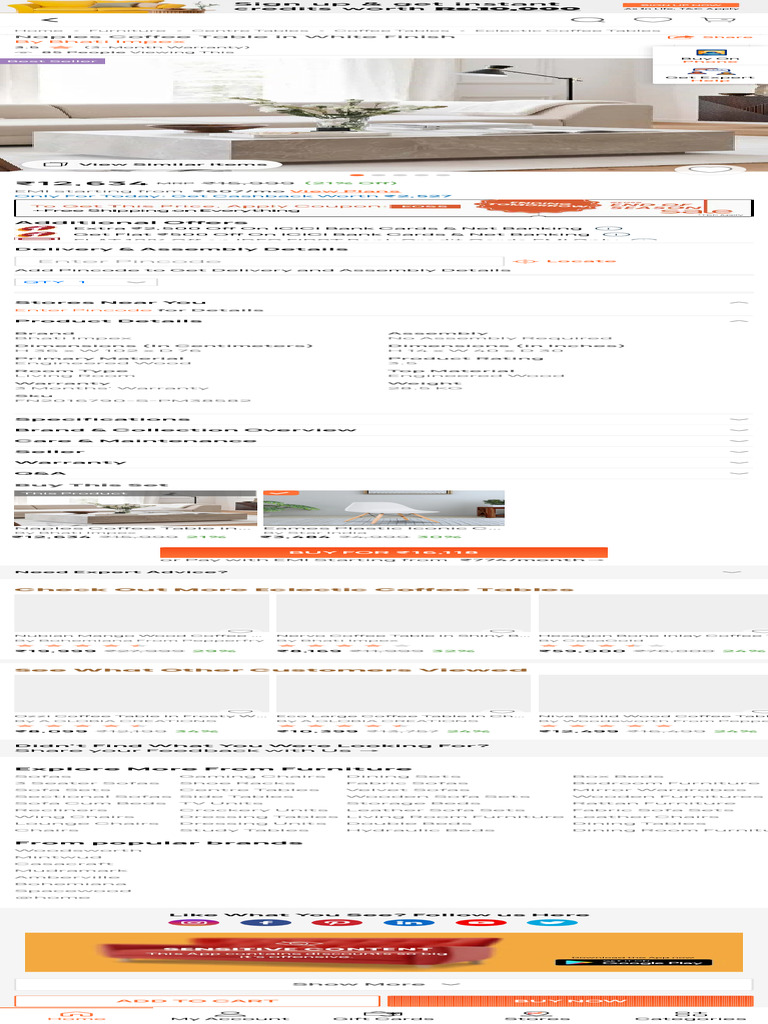 Buy Naples Coffee Table in White | PDF | Furniture | Home