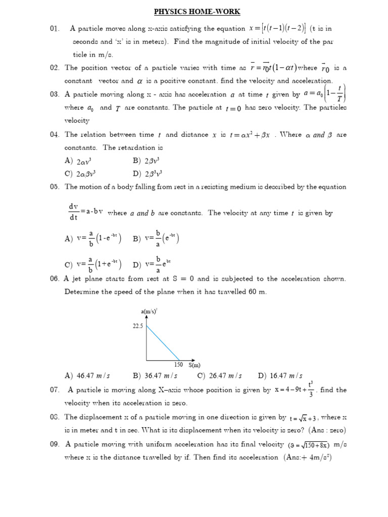 Physics Differtitaion and Integration | PDF | Acceleration | Velocity