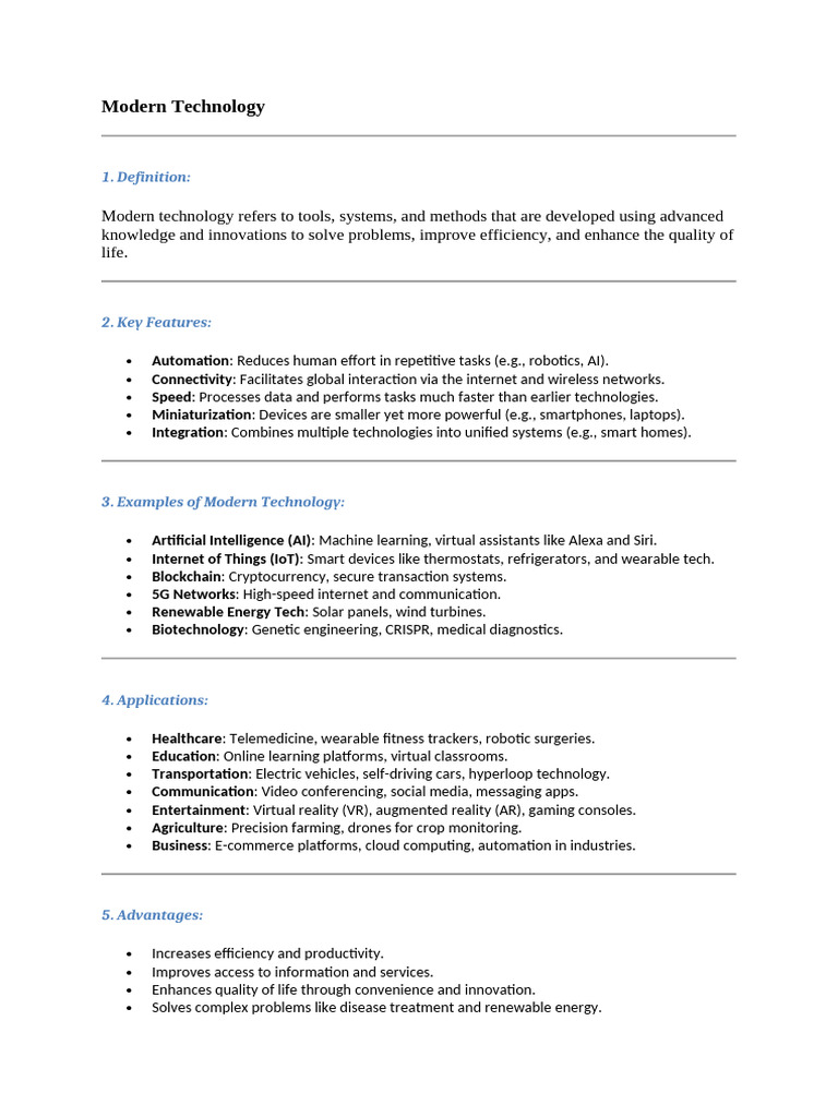 Modern Technology | PDF