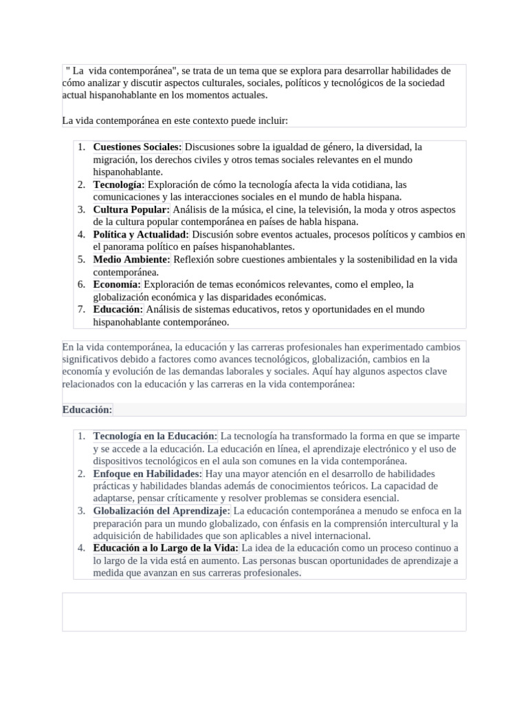 Tema 3 A - La Educacion y Las Carreras Profesionales | PDF | Plan de ...