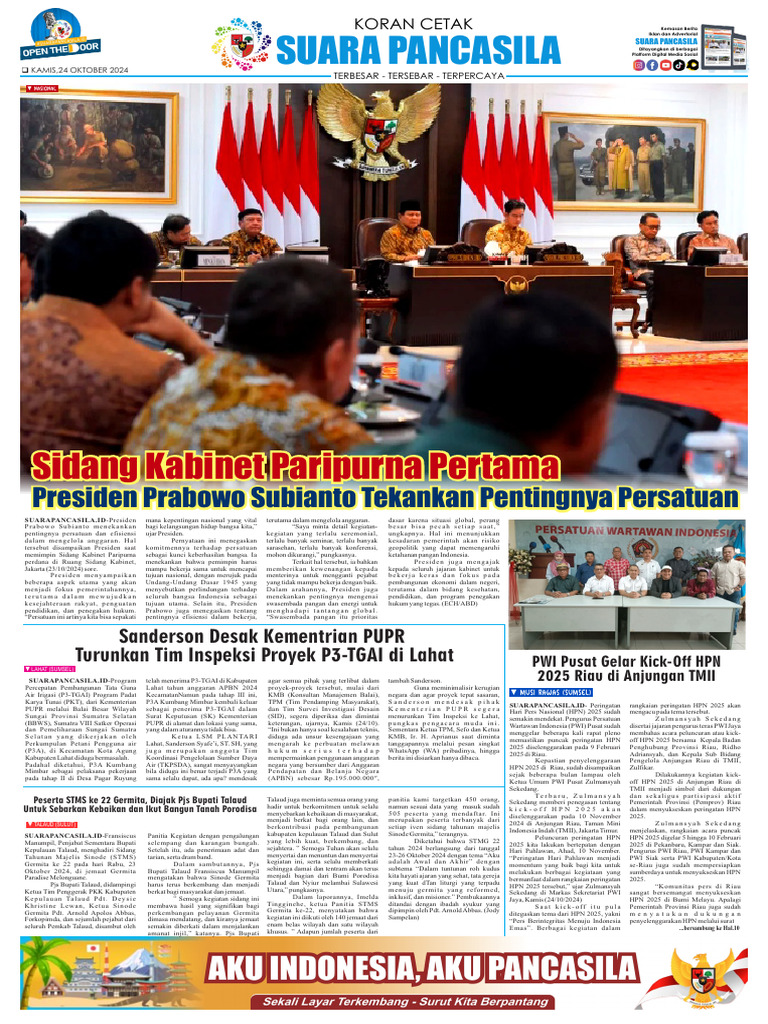 Koran Cetak Edisi 24 Oktober 2024 | PDF