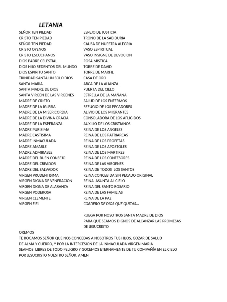 LETANIA | PDF