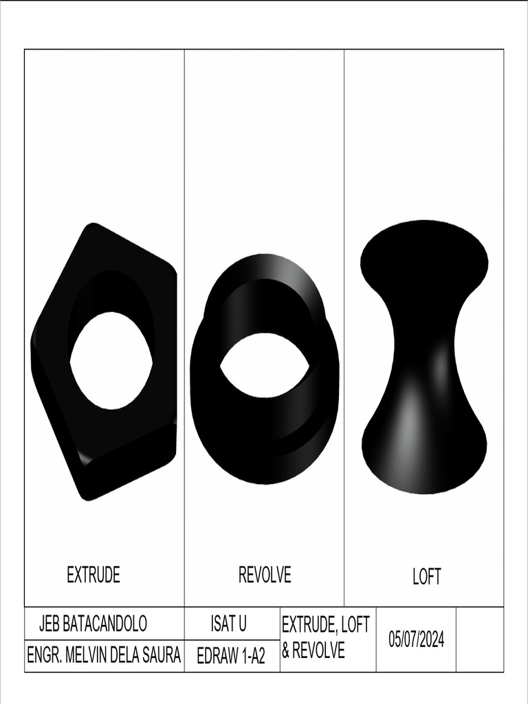 BATACANDOLO - EXTRUDE, REVOLVE, LOFT | PDF