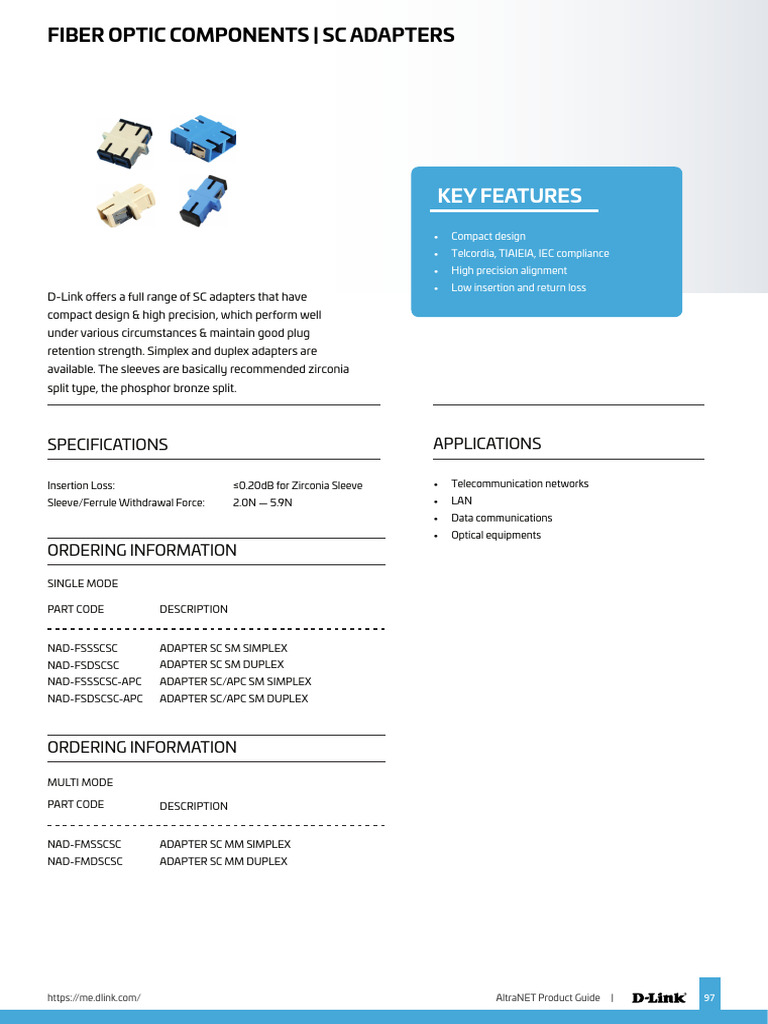 Foc SC Adapters | PDF