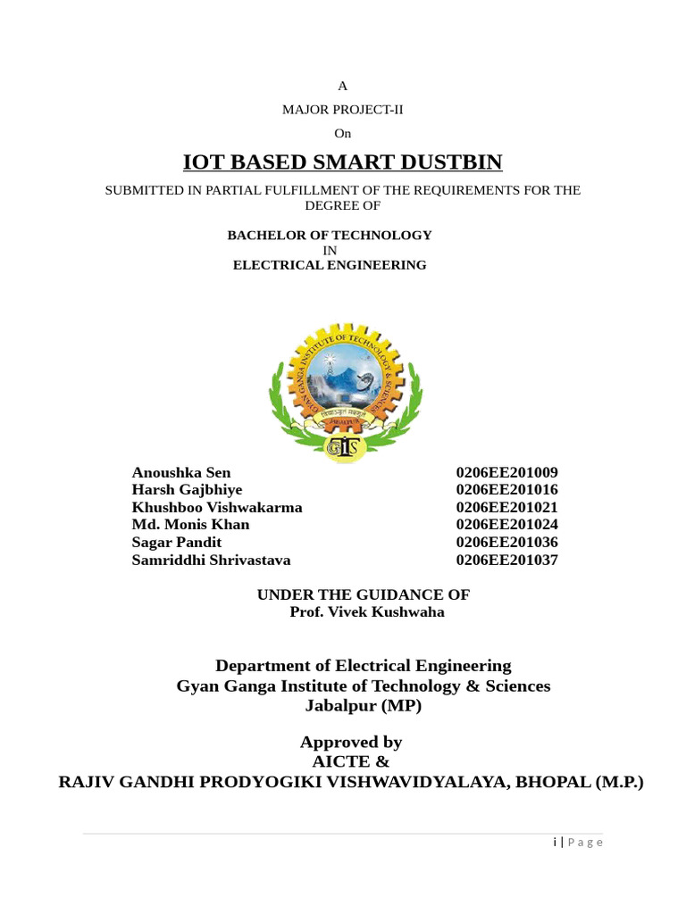 major project 2 report | PDF | Internet Of Things | Ultrasound
