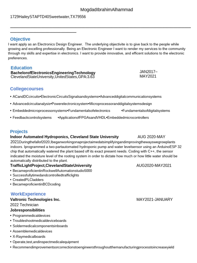 Mogdad's Resmue 2023 Nov-1 | PDF | Engineering | Computer Science