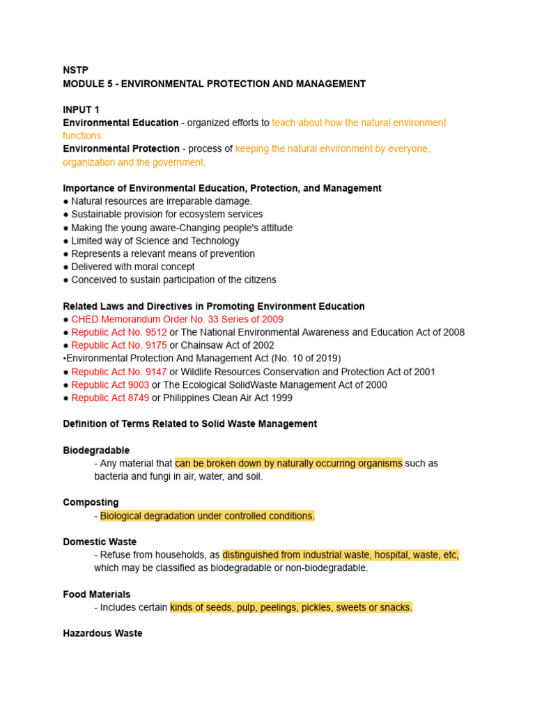 NSTP | PDF | Waste | Air Pollution