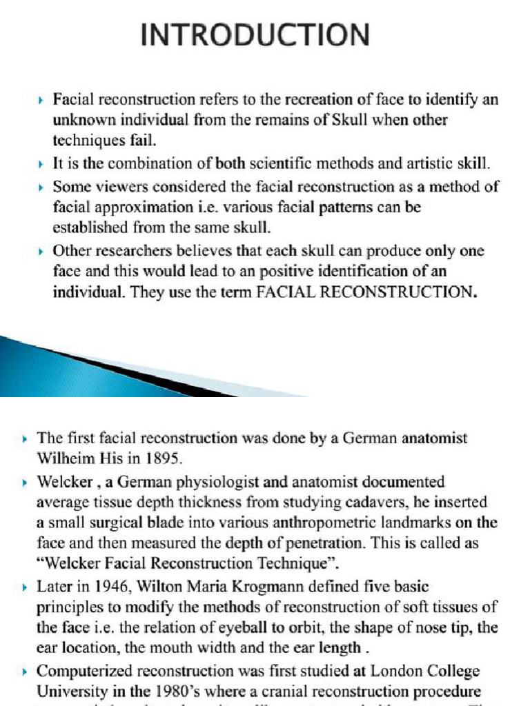 Facial Reconstruction | PDF