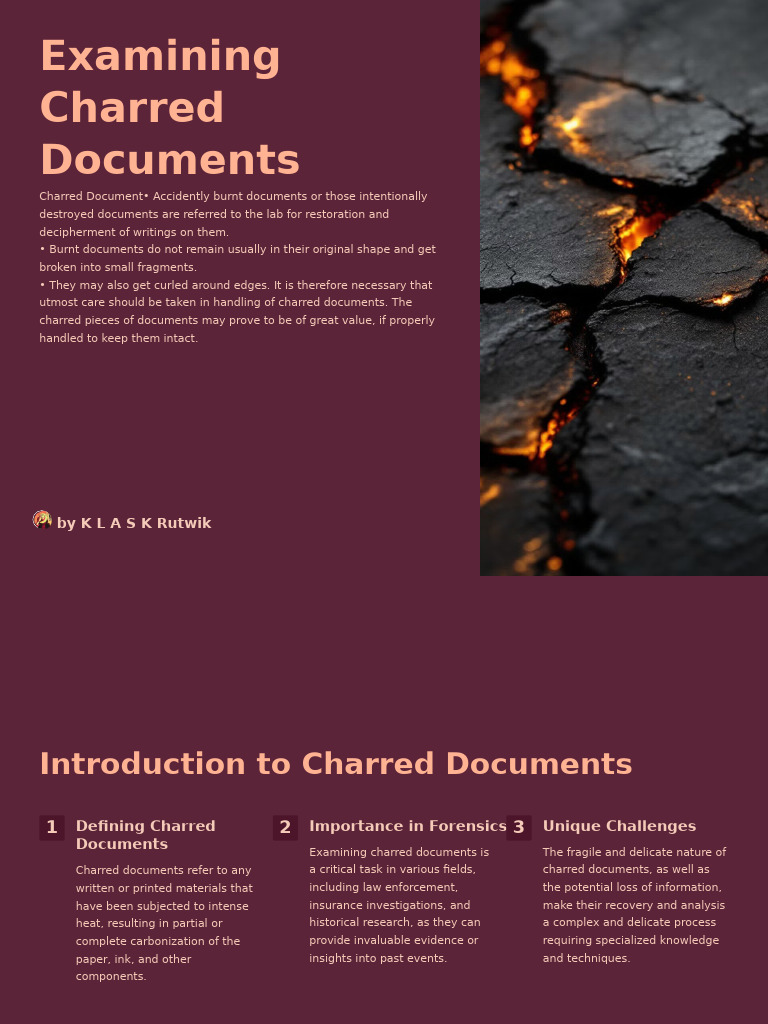 Examining Charred Documents | PDF | Digital Forensics | Paper