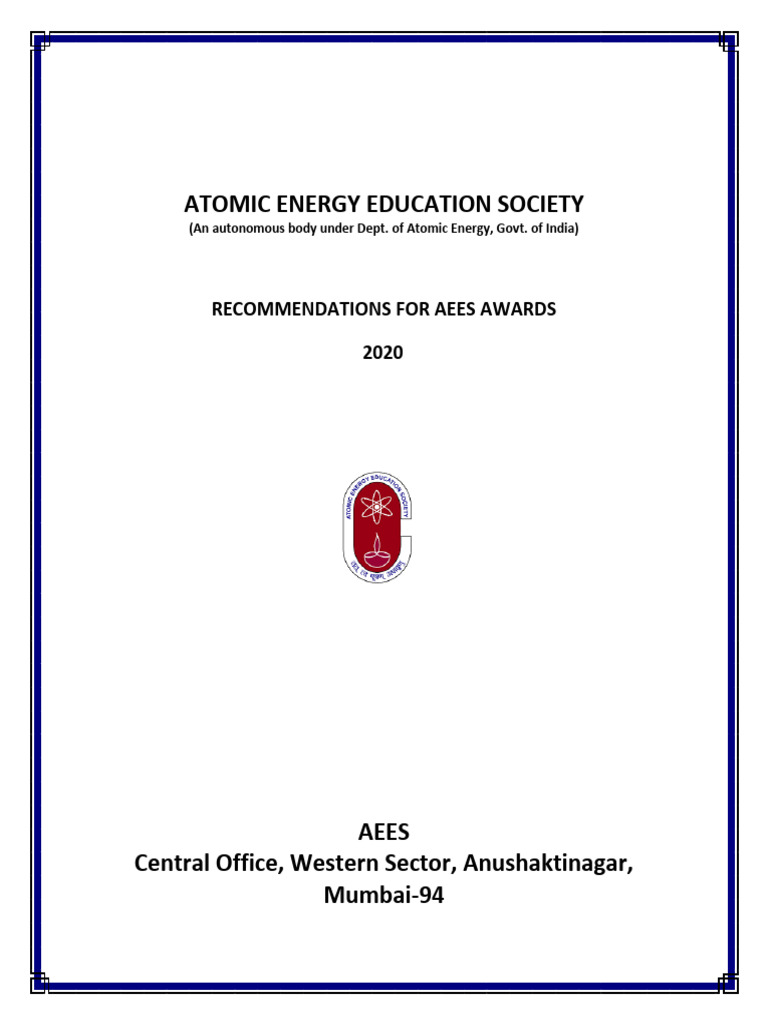 AEES Awards Report 2019-20 | PDF | Leadership | Behavior Modification