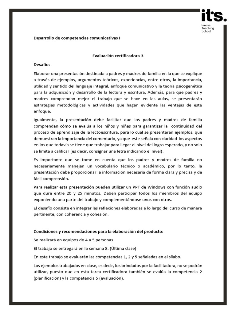Ec 3 | PDF | Evaluación | Aprendizaje