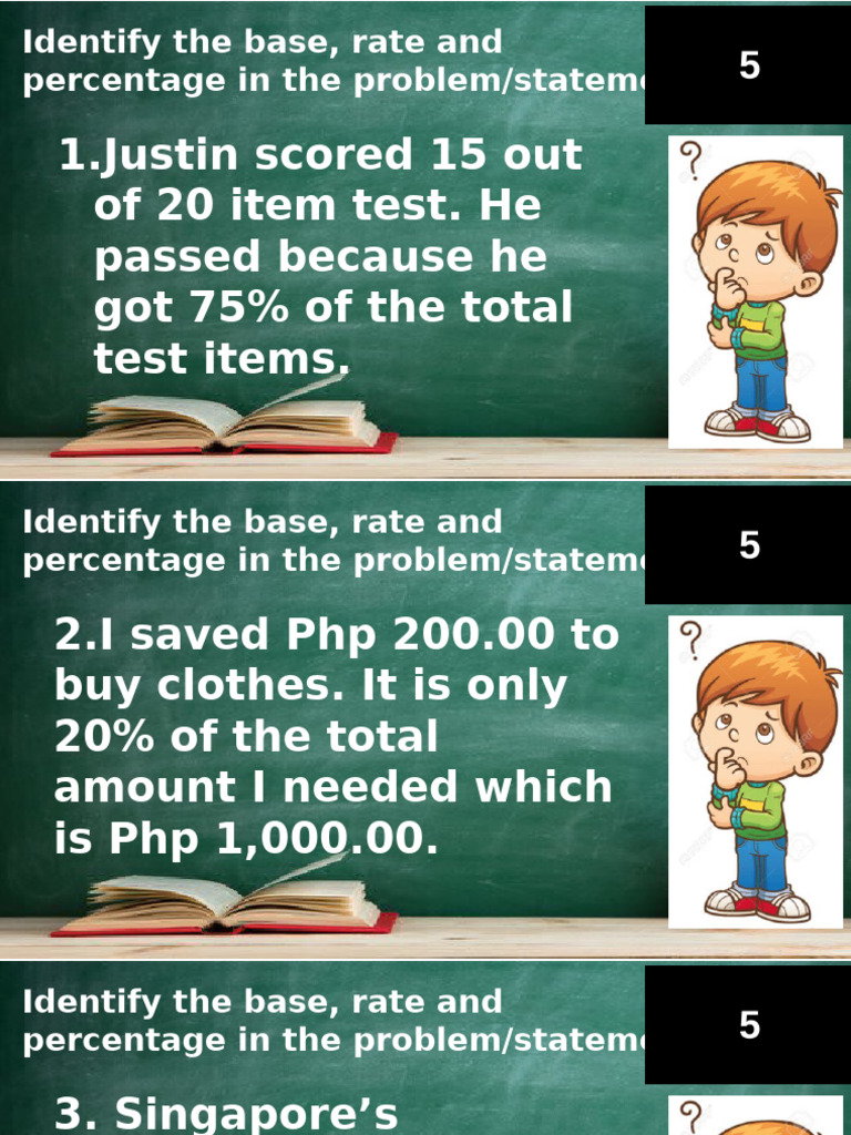 Demo-Identify Percentage, Base, Rate | PDF
