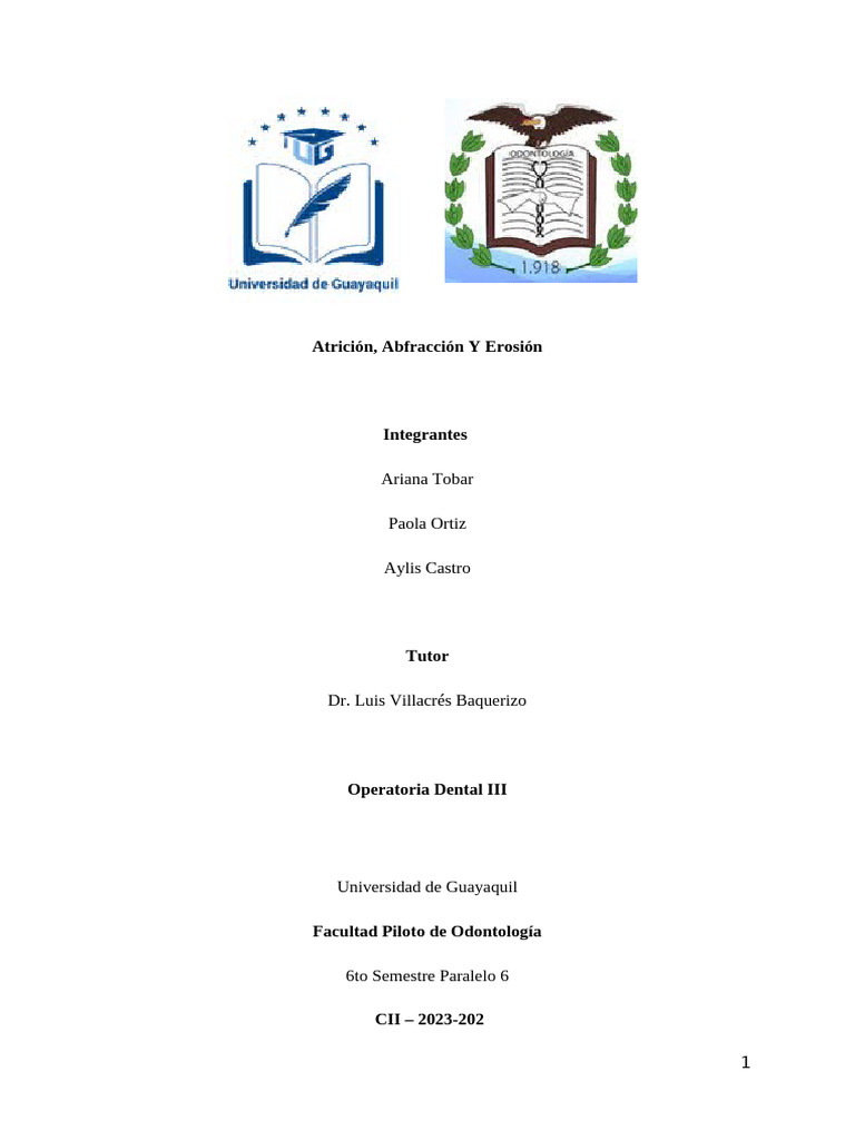 EXPO ATRICIÓN-ABFRACCIÓN-EROSIÓN | PDF | Diente | Odontología