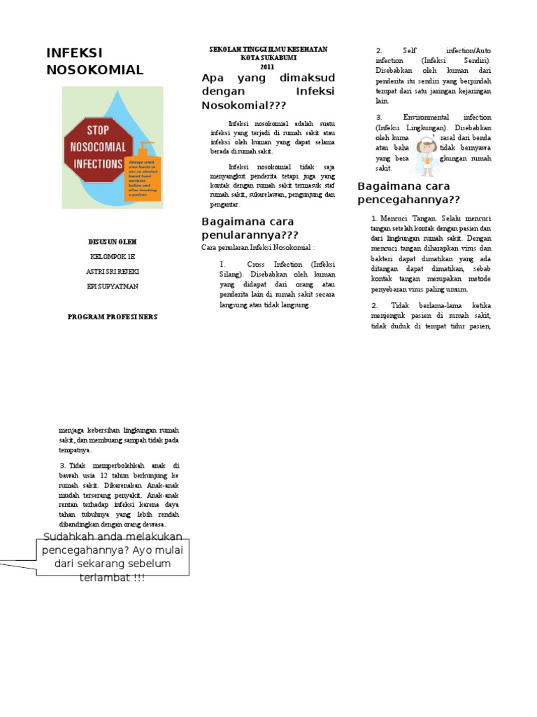 Leaflet Infeksi Nosokomial | PDF