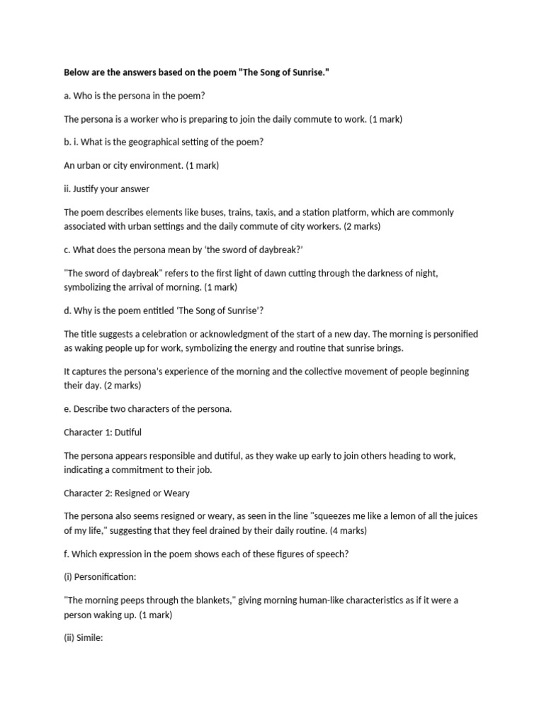 ENGL P3 F3 MARKING KEY | PDF