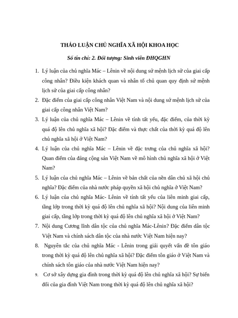 Noi Dung Thao Luan | PDF