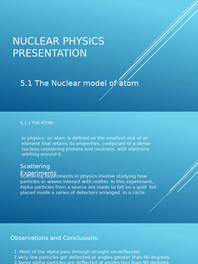 Nuclear Physics: Atomic Models Explained | PDF | Atomic Nucleus | Atoms