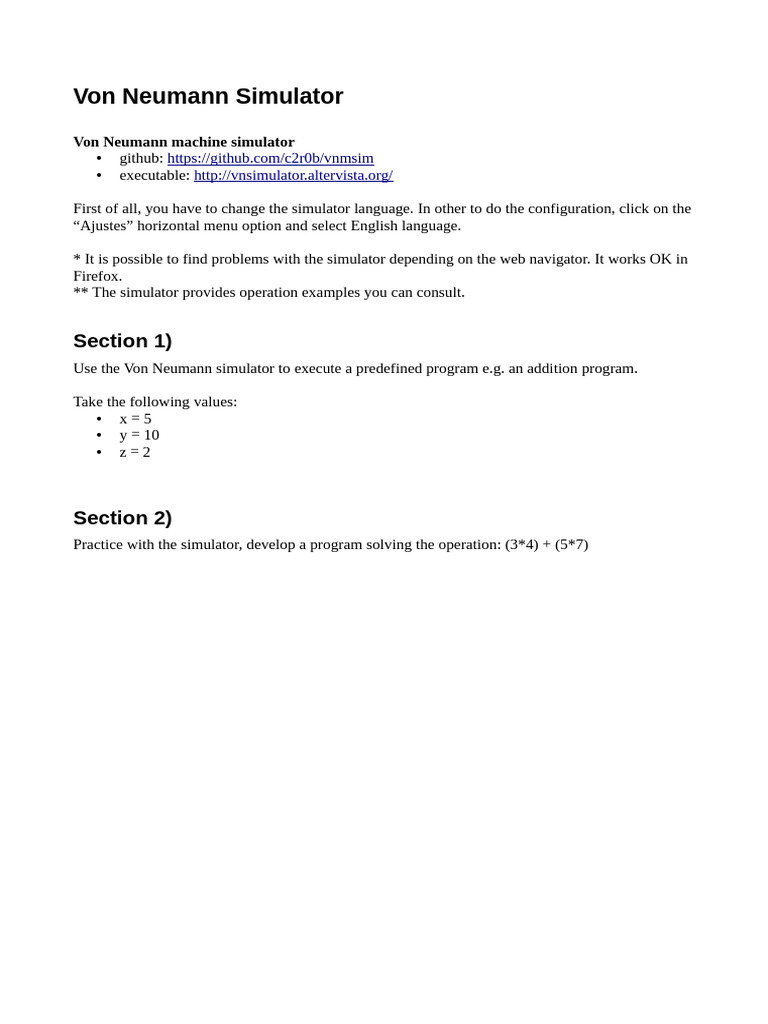 Simulacion Von Neuman en | PDF