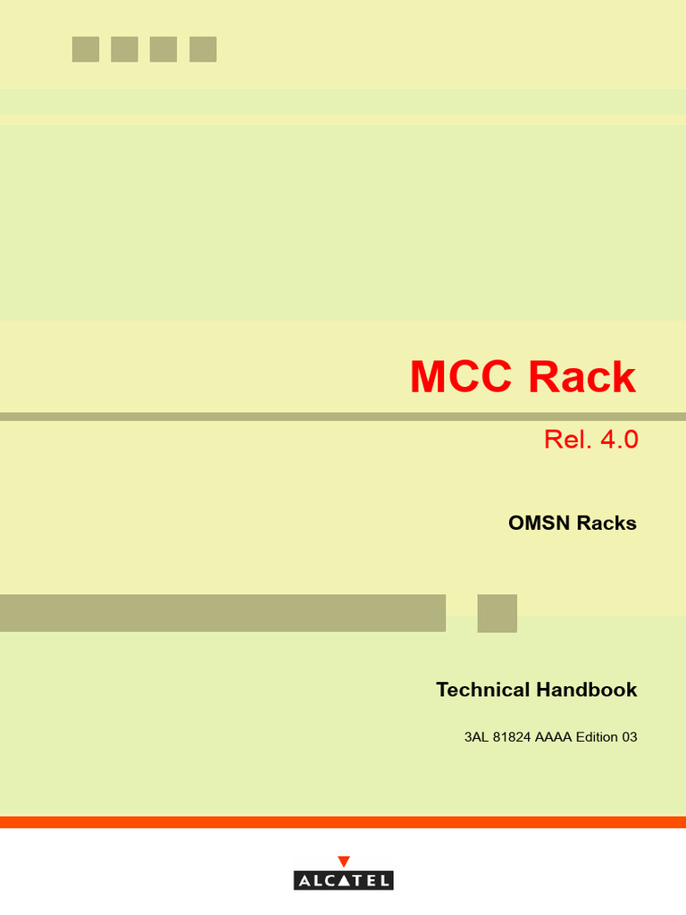 MCC Rack Technical Handbook 3AL 81824 | PDF | Electromagnetic ...