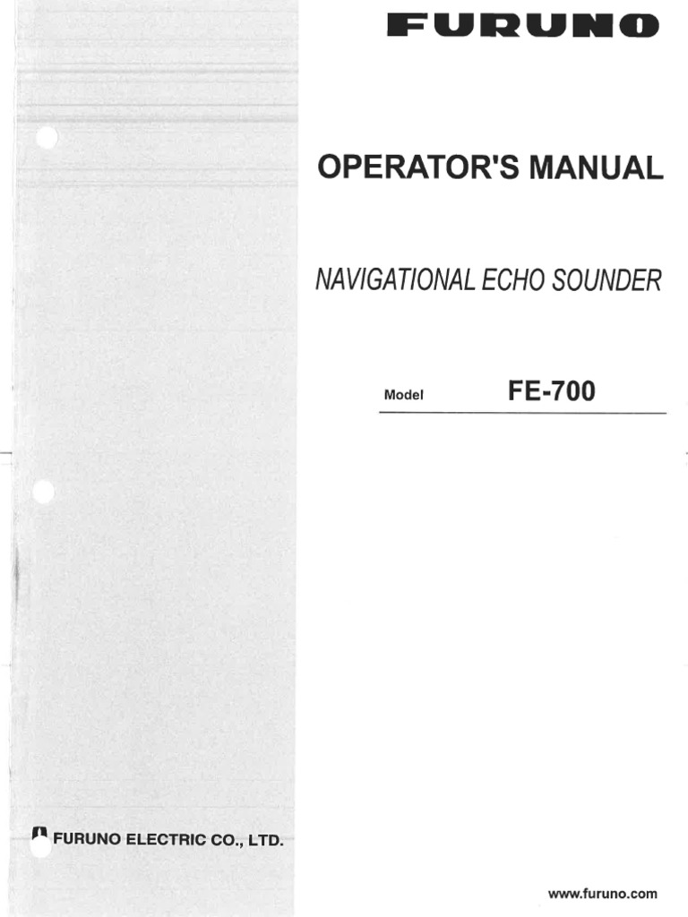 10.350 FE700 Echo Sounder Opeators Manual 121712 - 083850 | PDF