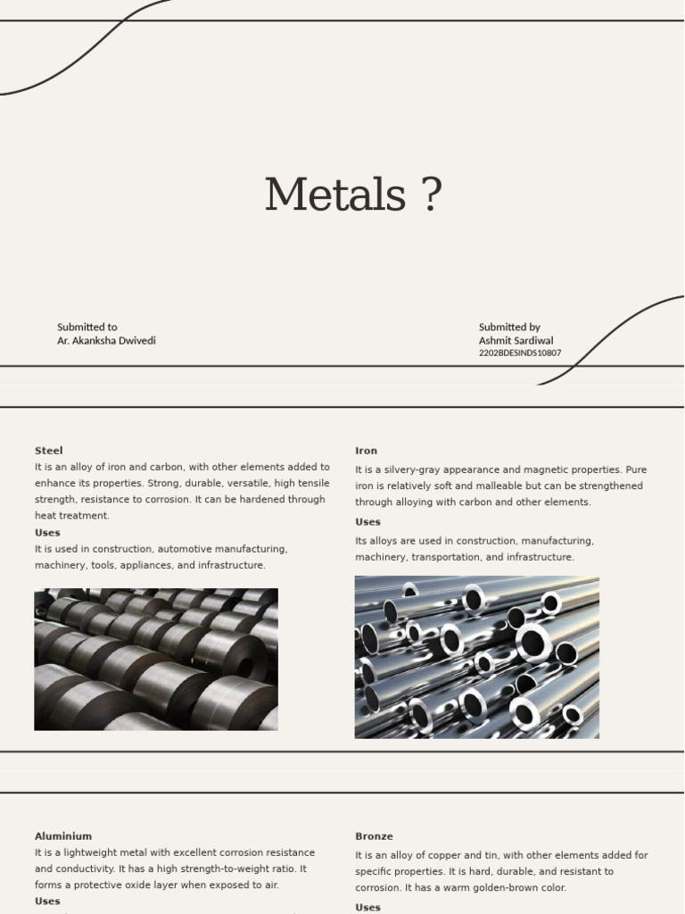 Metal Types | PDF | Metals | Alloy