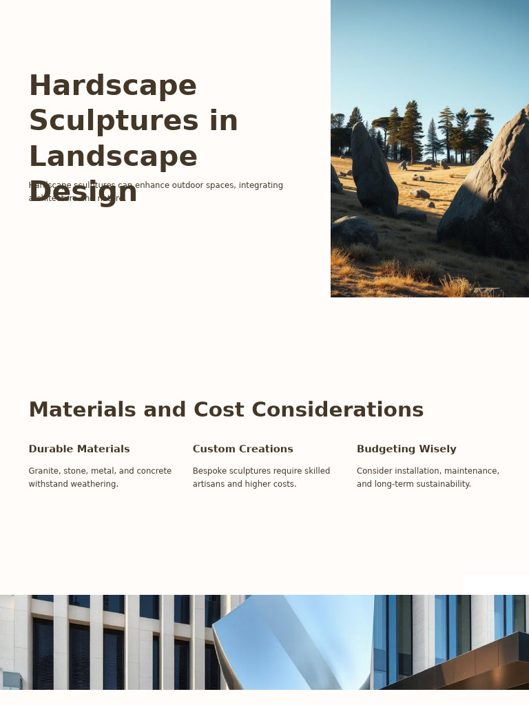 Hardscape Sculture by Janshi Mam and Anvesh Sir | PDF | Sculpture | Gardens